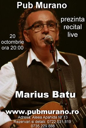 Concert Marius Baţu la Pub Murano din Bucureşti - iConcert.ro - iConcert.ro