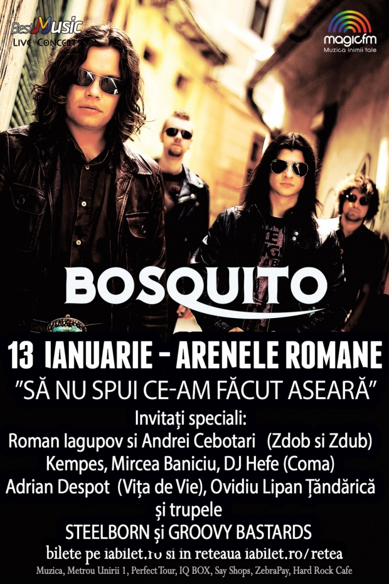 Concert Bosquito la Arenele Romane din Bucuresti - iConcert.ro